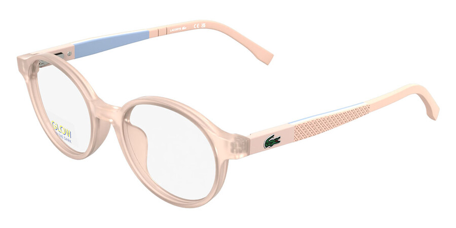 Lacoste L3668 750 Oval Transparent Lumi Peach Eyeglasses ...